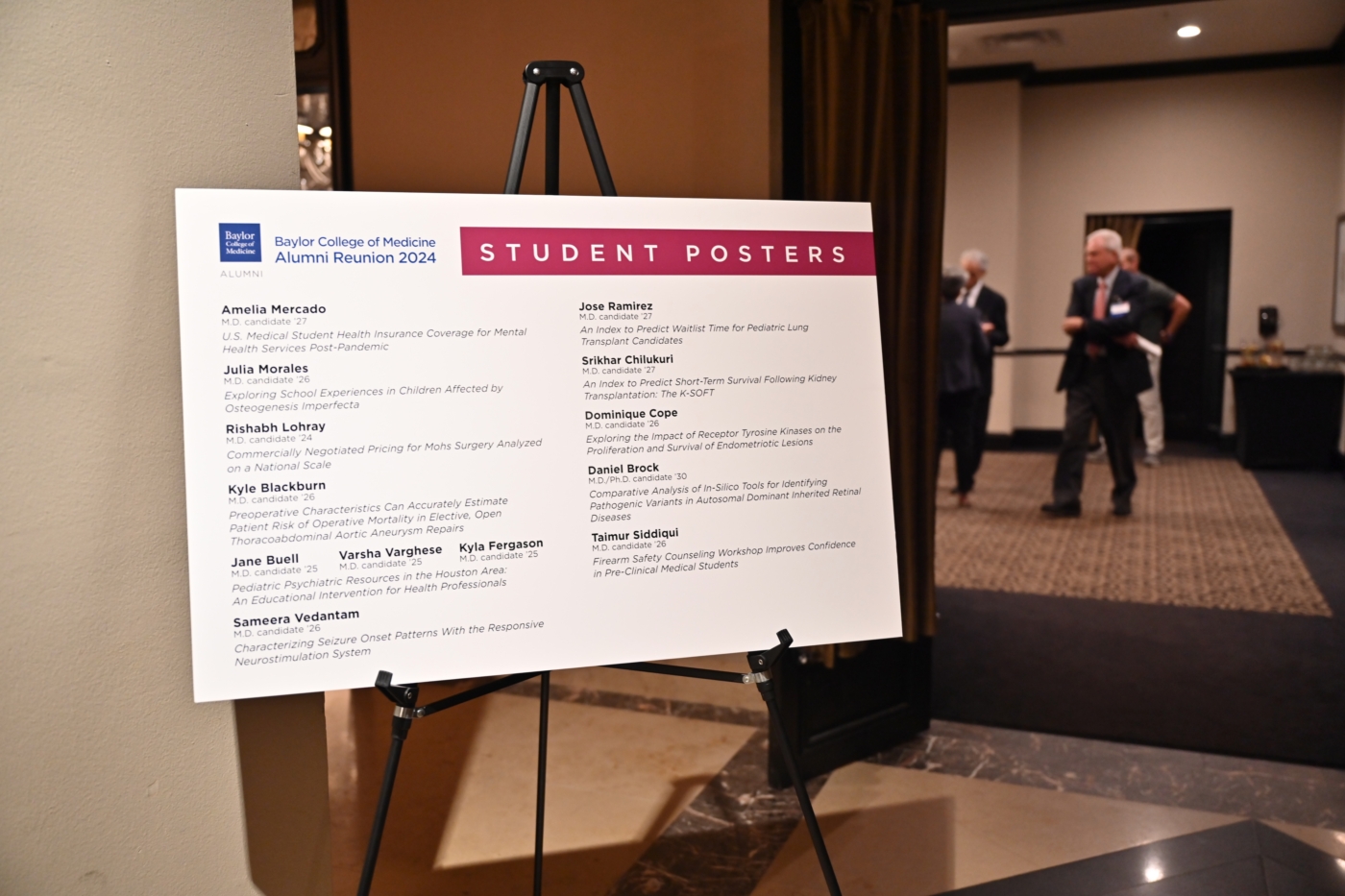 Students Spotlight - Reunion Poster Session - BCM